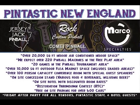 Pintastic New England Pinball Show July 10th-11th 2015 - YouTube