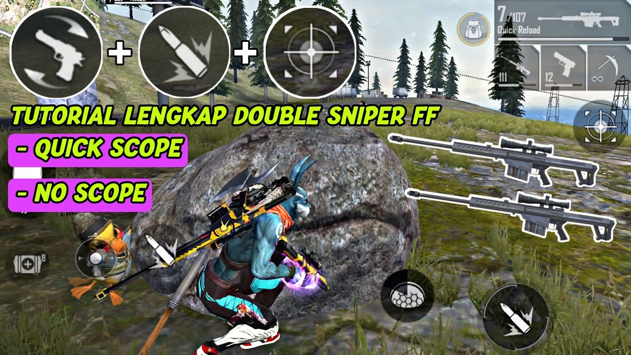 TUTORIAL LENGKAP DOUBEL SNIPER FREE FIRE DI HP SEPERTI DI PC | TUTORIAL ...
