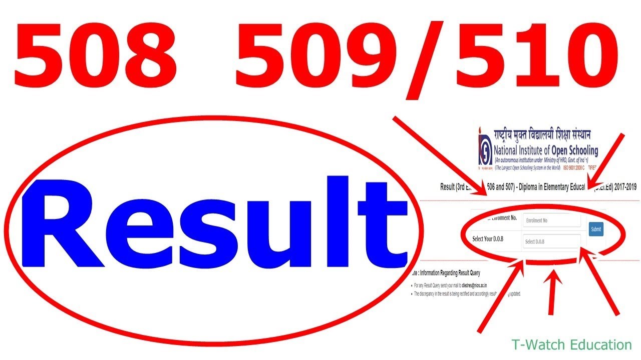 आ गया खुशखबरी! NIOS DELED Course 508 509/510 Result | 4th Sem. Result ...