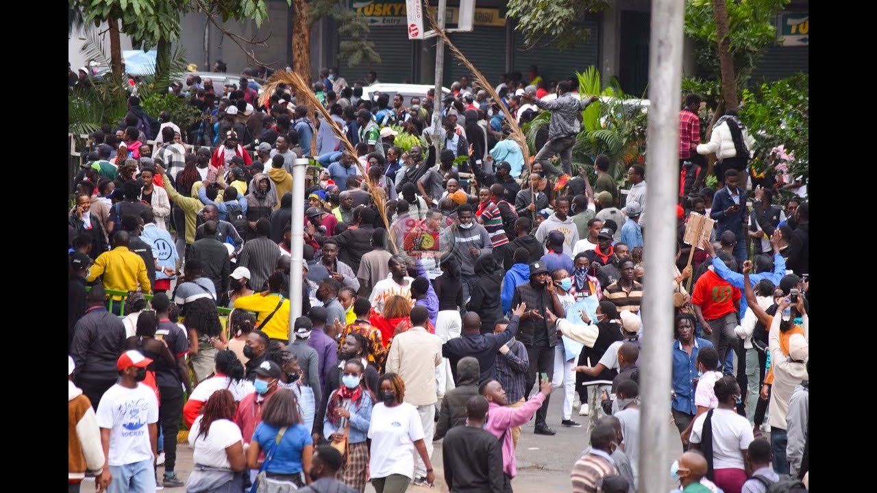 GEN-Z Protesters march in Nairobi against planned tax rises - YouTube