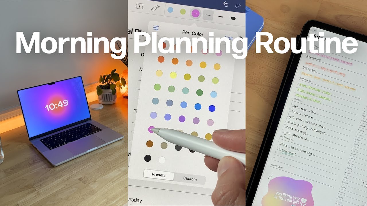 Morning Planning Routine (on my iPad) ️ - YouTube