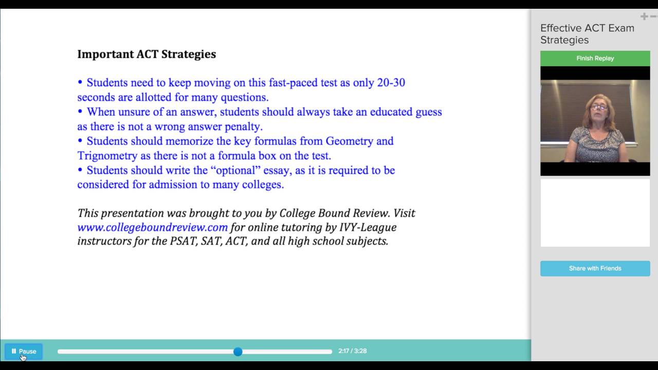 Effective ACT Exam Strategies - YouTube