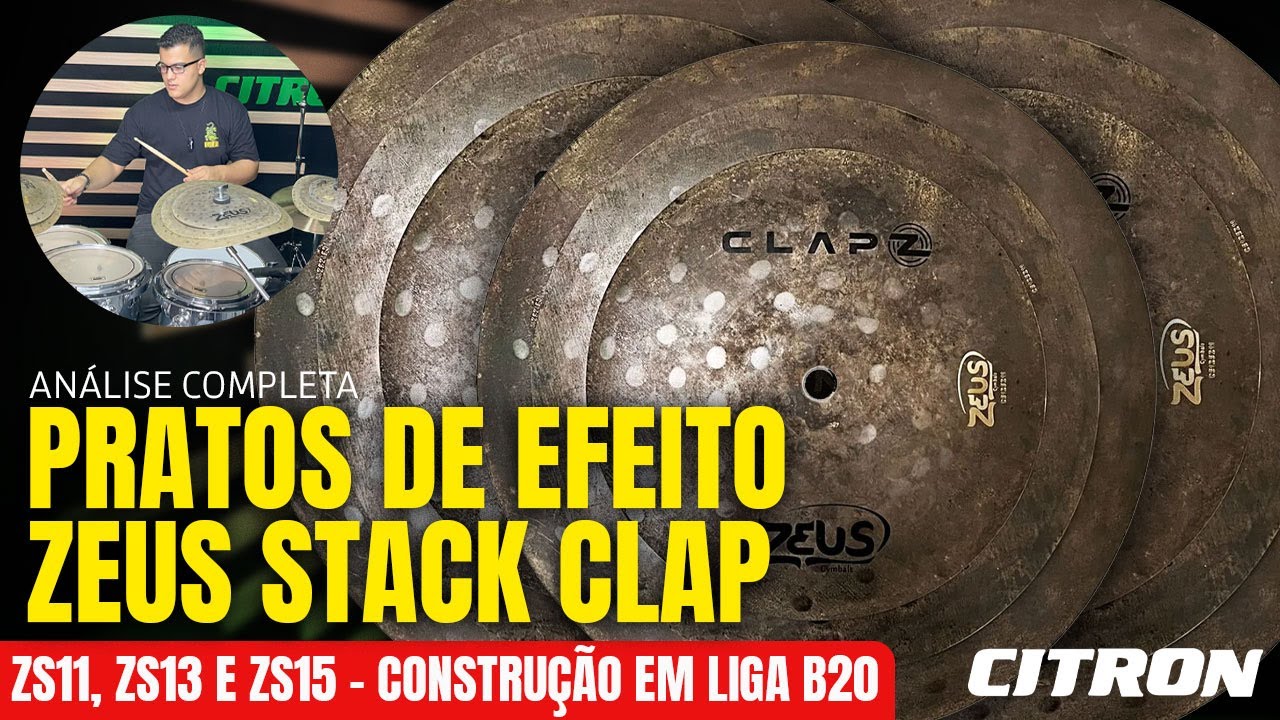 KIT DE PRATOS DE EFEITO ZEUS STACK CLAP ZS11, ZS13 E ZS15 | ANÁLISE COMPLETA - YouTube