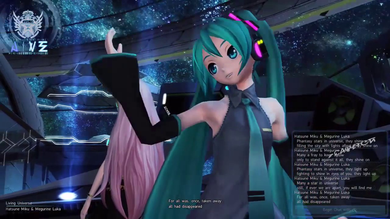 Living Universe - Hatsune Miku & Megurine Luka (PSO2) - YouTube
