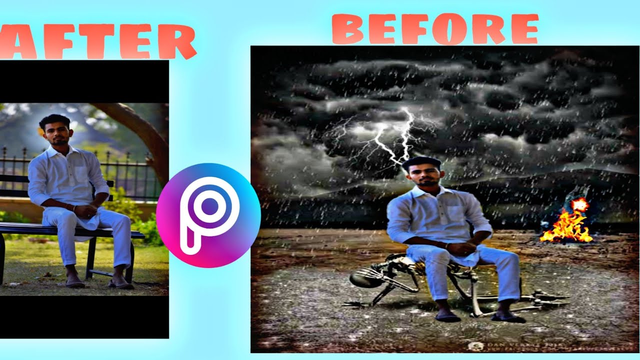 How to edit background image with picsart - YouTube