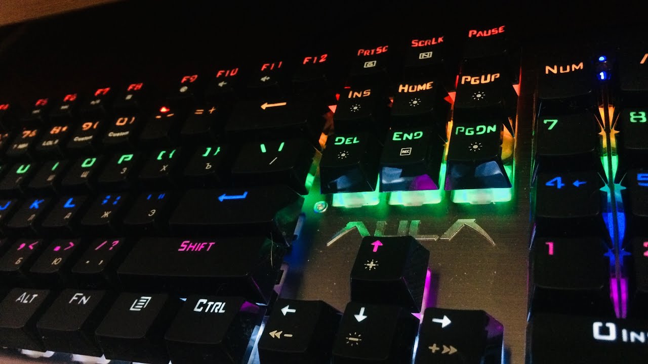 AULA Assault Gaming keyboard 2020 Test Backlight - YouTube