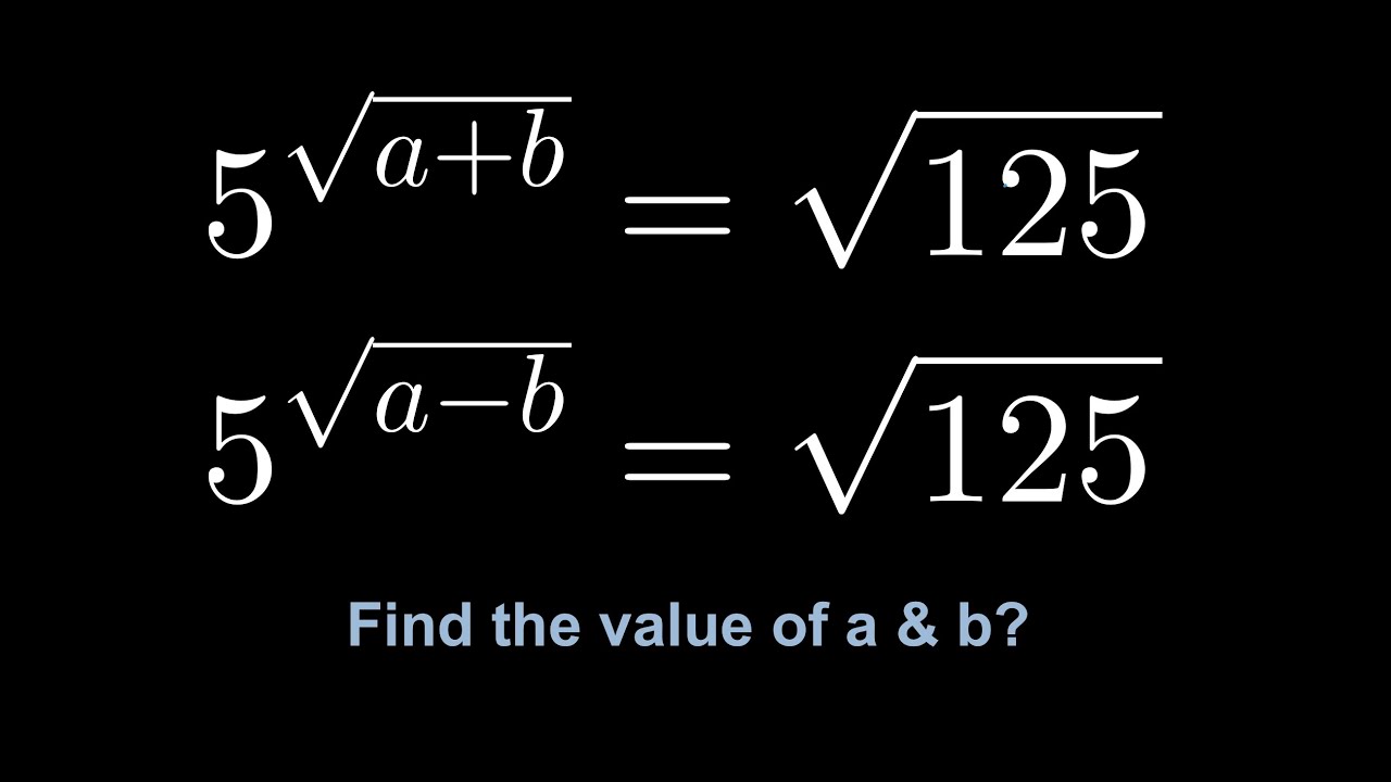 Simplify the root exponent math || Find the value of a and b?? - YouTube