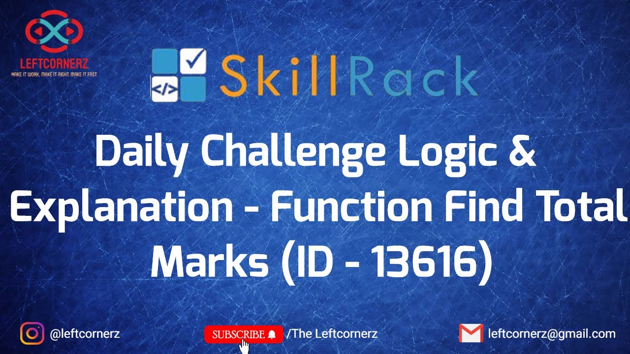 Function Find Total Marks 15 07 2021 Skillrack Daily Challenge function-find-total-marks-15-07-2021-skillrack-daily-challenge