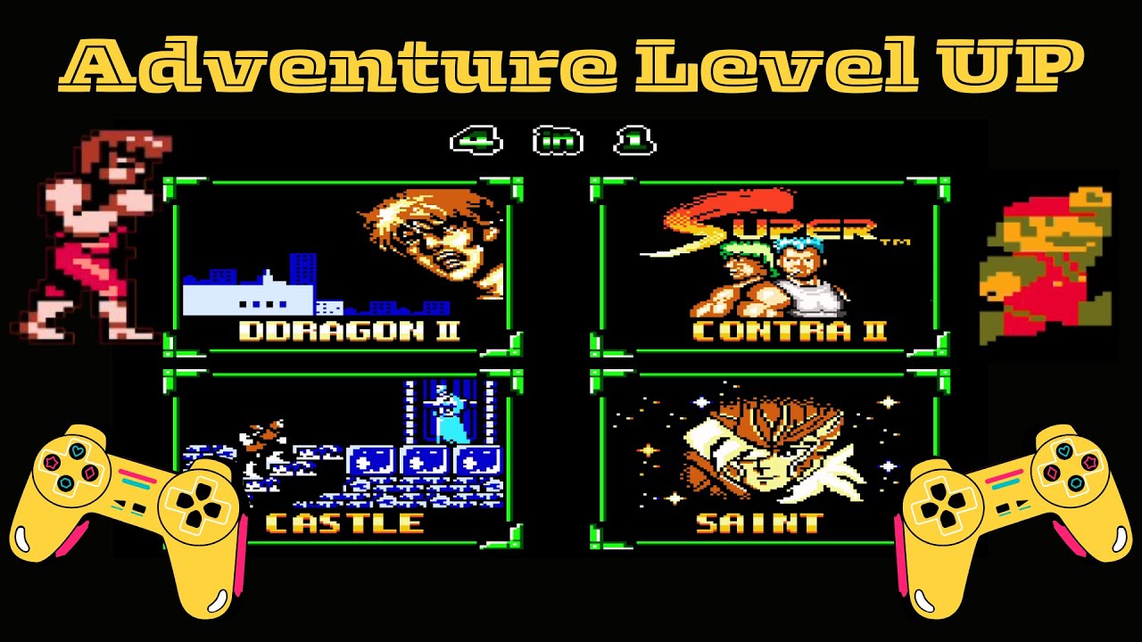 NES 4 in 1 Cartridge Gameplay : Retro Games Multi-Game Fun - YouTube