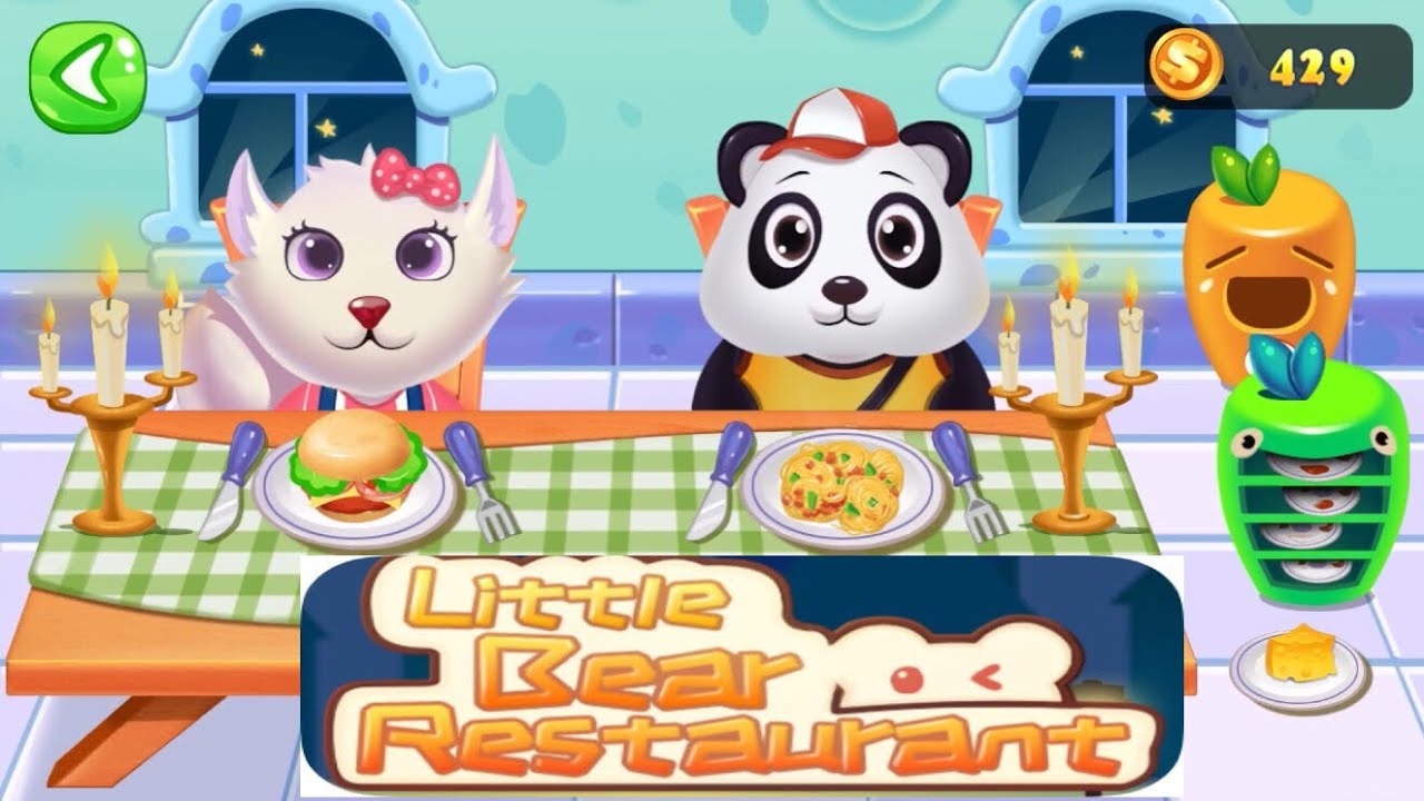 Game For Kids -Little Bear Restaurant - Gameplay Apps for Kids - YouTube
