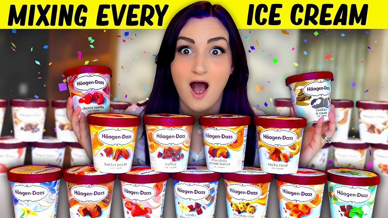 I Mixed EVERY Ice Cream Flavor Together for MY BIRTHDAY - YouTube