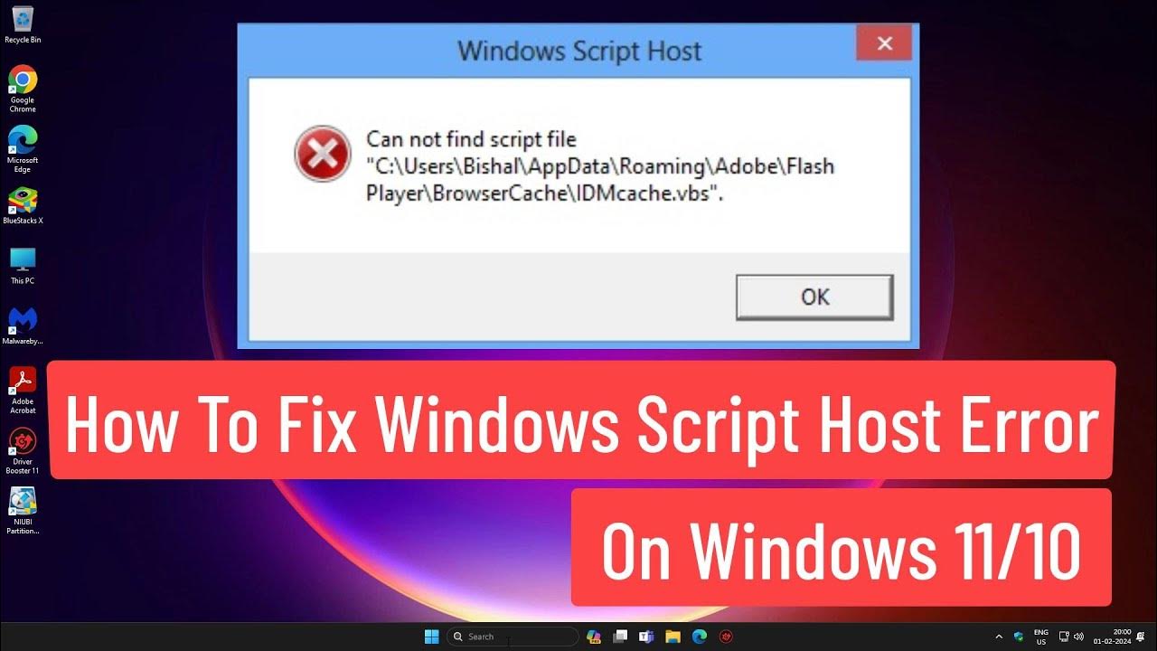 How To Fix Windows Script Host Error On Windows 1110 Youtube