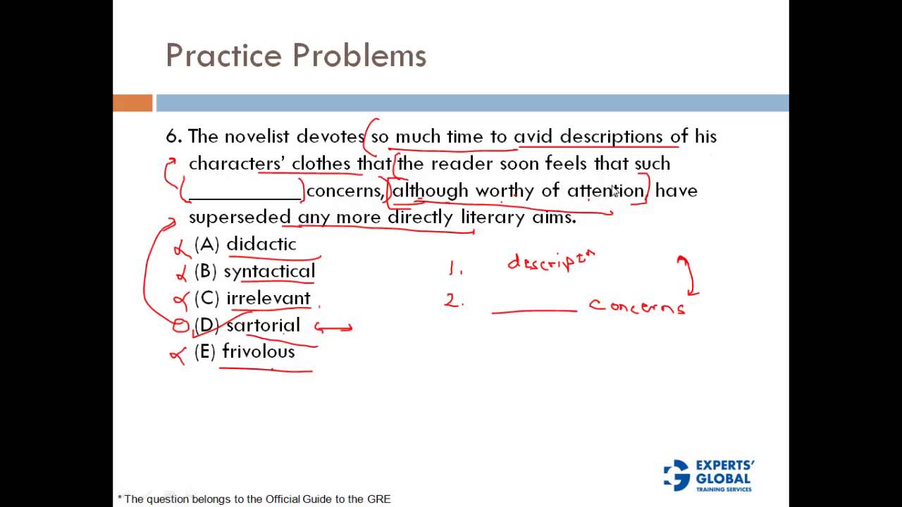 Verbal Session 1 - Text Completion One Blank - YouTube
