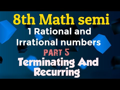 8th math semi chapter 1 rational and irrational numbers part 5 ...