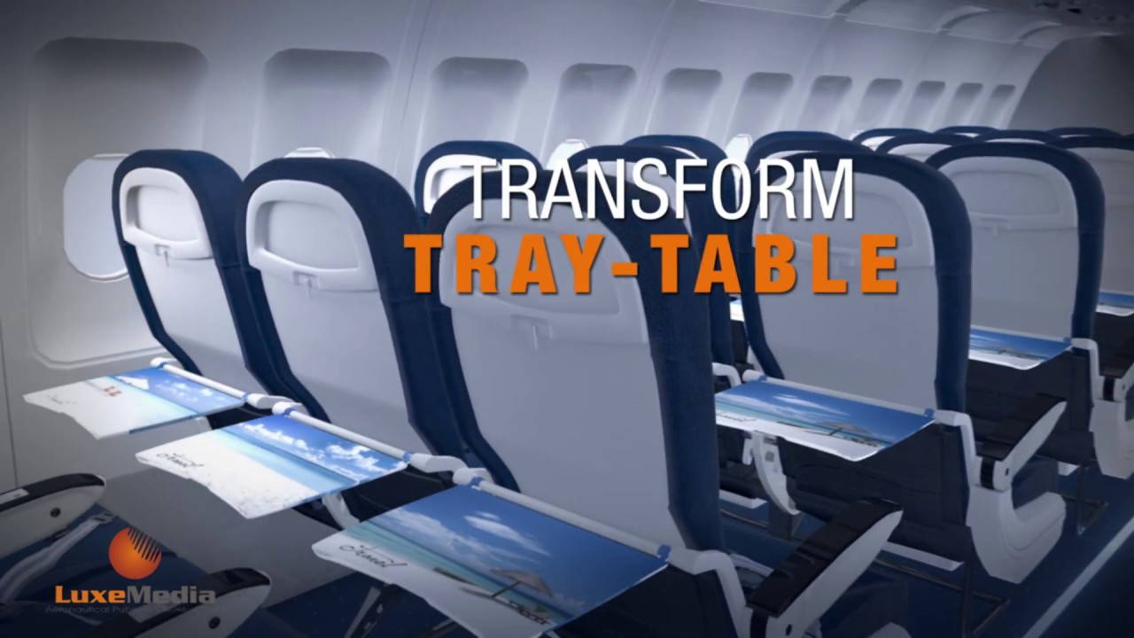 Des tablettes pour révolutionner la PUBLICITE dans les AVIONS de ligne ...