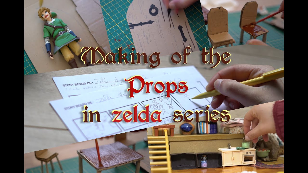 Making of the zelda stop motion props - YouTube