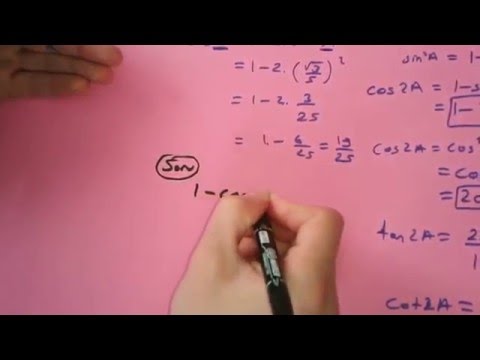 TRİGONOMETRİ  YARIM AÇI FORMÜLLERİ  KOLAY KISA PRATİK DERS 11.SINIF ve LYS YASİN HOCA