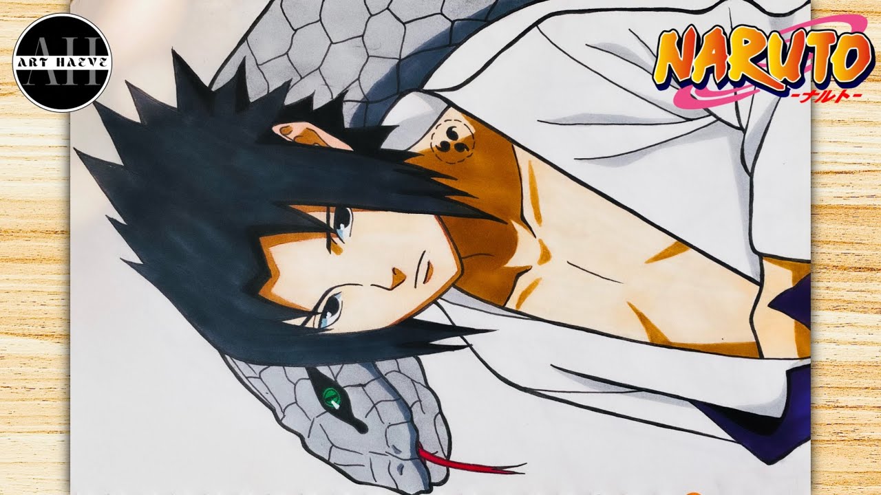 How to Draw Sasuke Uchiha Step by Step from Naruto Shippuden | Easy ...