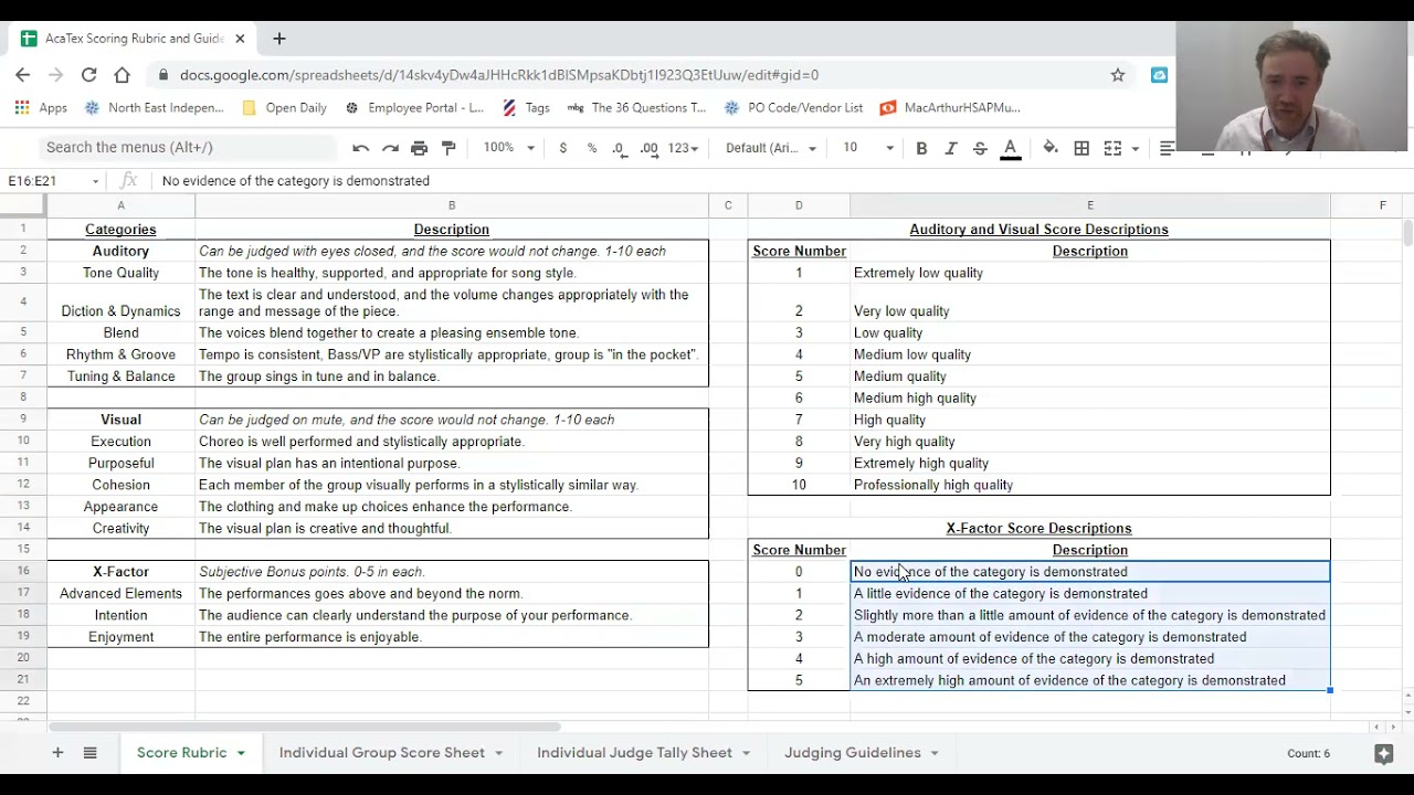AcaTex Scoring Guide - YouTube