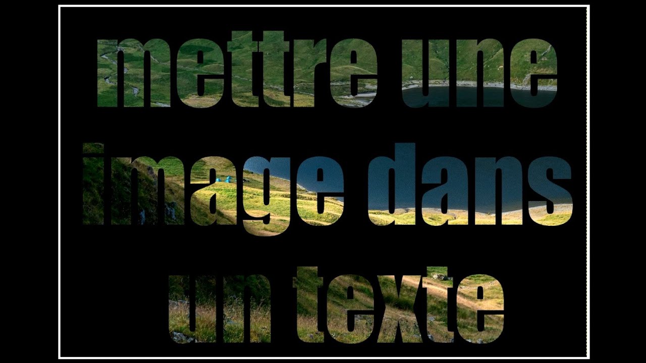 mettre une image dans un texte avec GIMP avec le mode composite ...