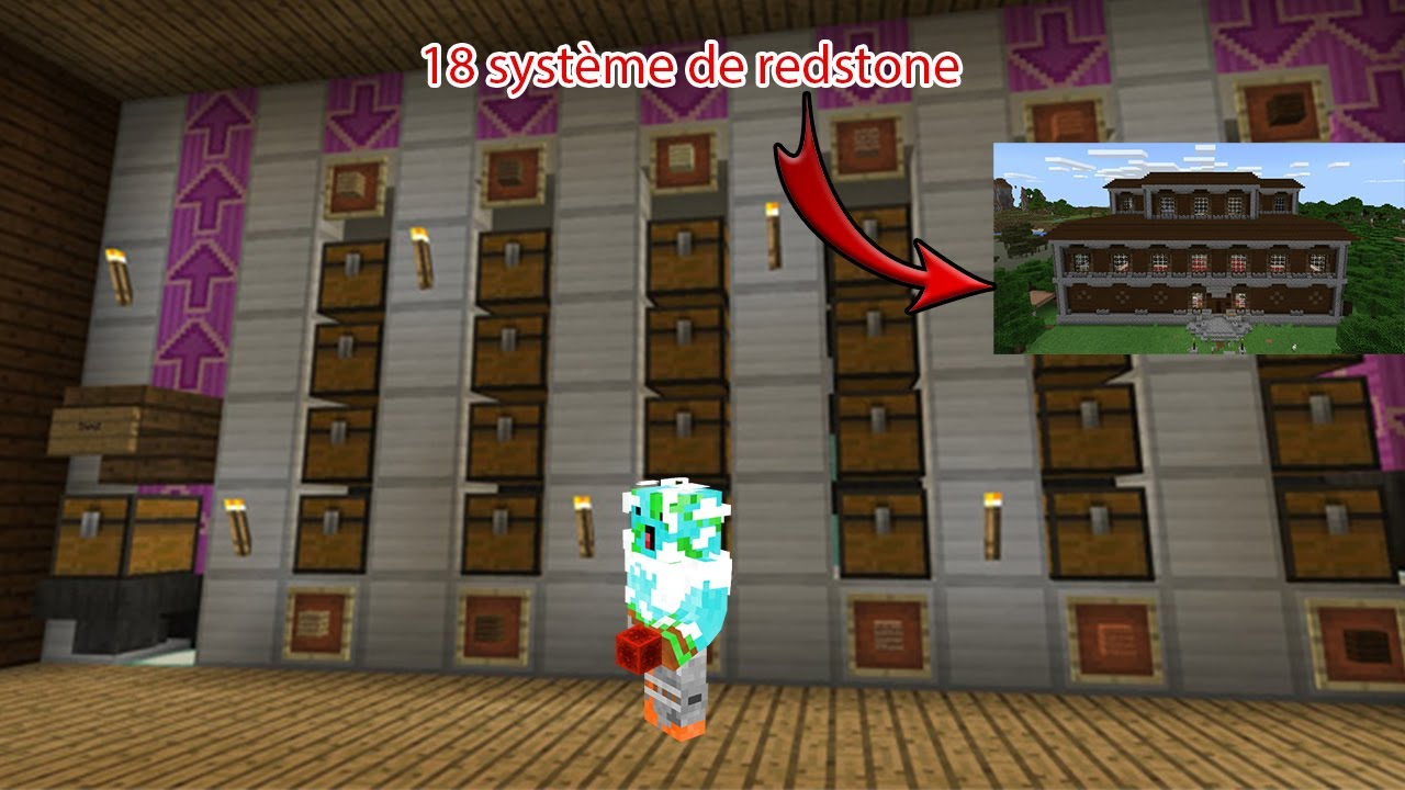 18 SYSTEME DE REDSTONE DANS UNE MAP MINECRAFT - YouTube