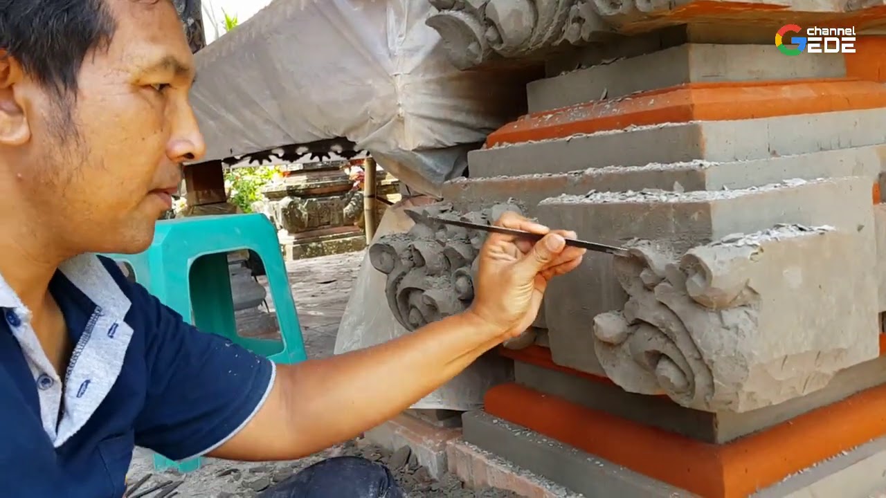 TUTORIAL BUAT UKIRAN SIMBAR KARANG DAUN. - YouTube