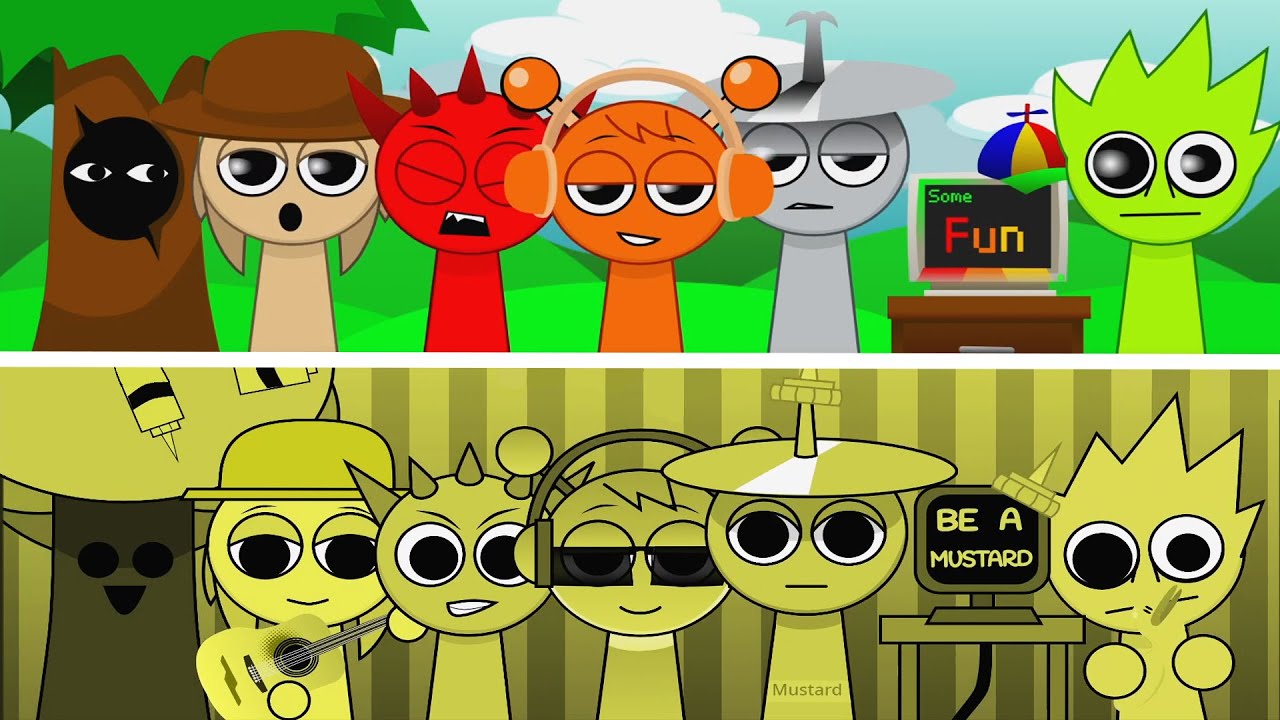 Incredibox - Sprunki but in MUSTARD! Sauceless Versions vs Mustard ...