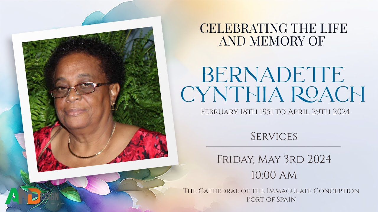 The Funeral Service of Bernadette Cynthia Roach - YouTube