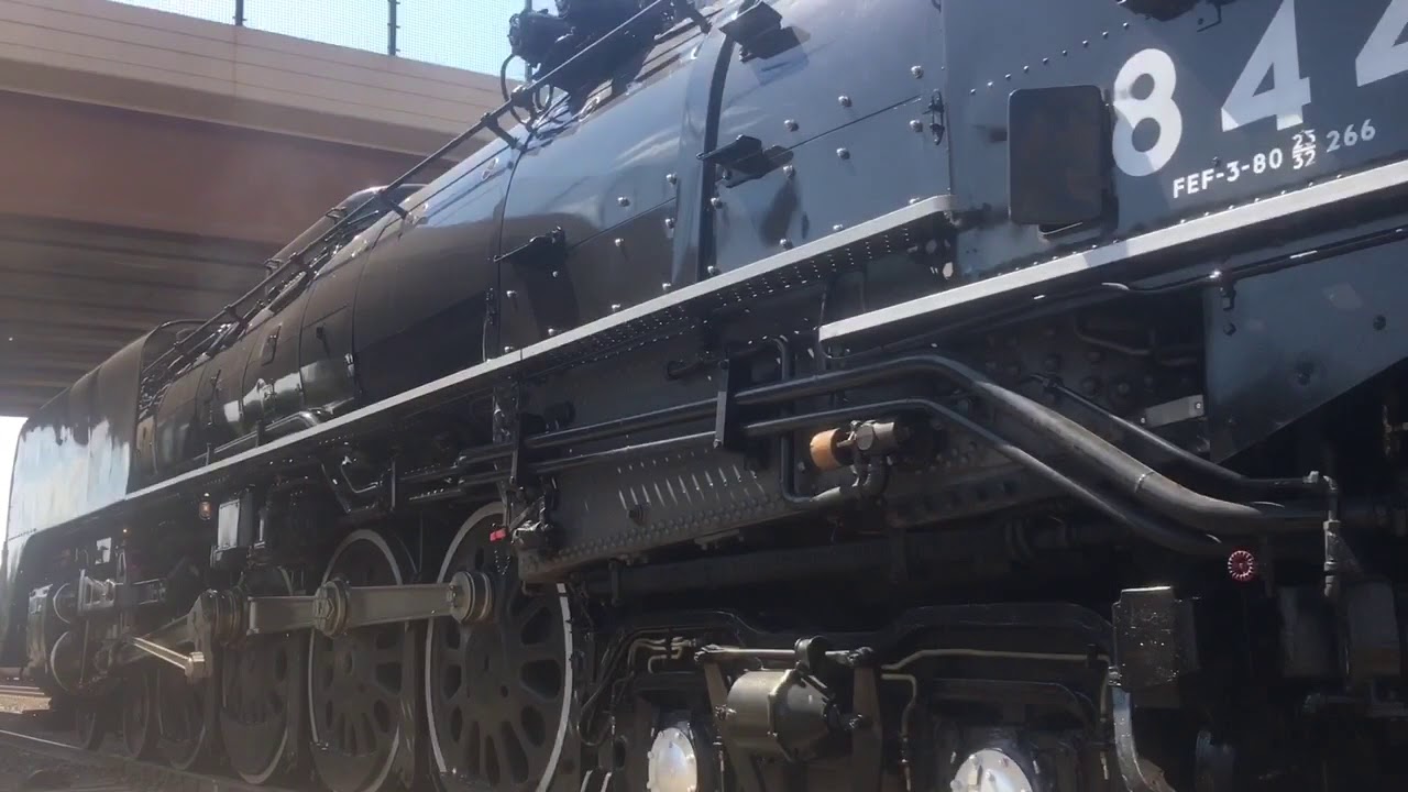 Union Pacific 844 moving around North Yard ( with #1943 2018 Frontier ...