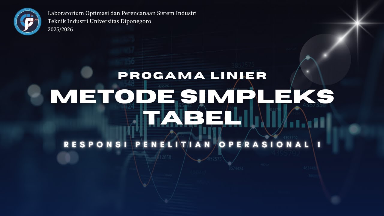 Programa Linier Metode Simpleks Tabel | Responsi Penelitian Operasional 1 2025 - YouTube