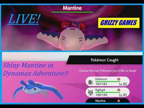 SHINY MANTINE VIA DYNAMAX ADVENTURE! (FIRST DA SHINY) Pokemon Sword ...