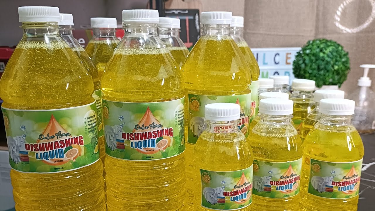 STEP BY STEP MAKING of DISHWASHING LIQUID for BUSINESS - YouTube
