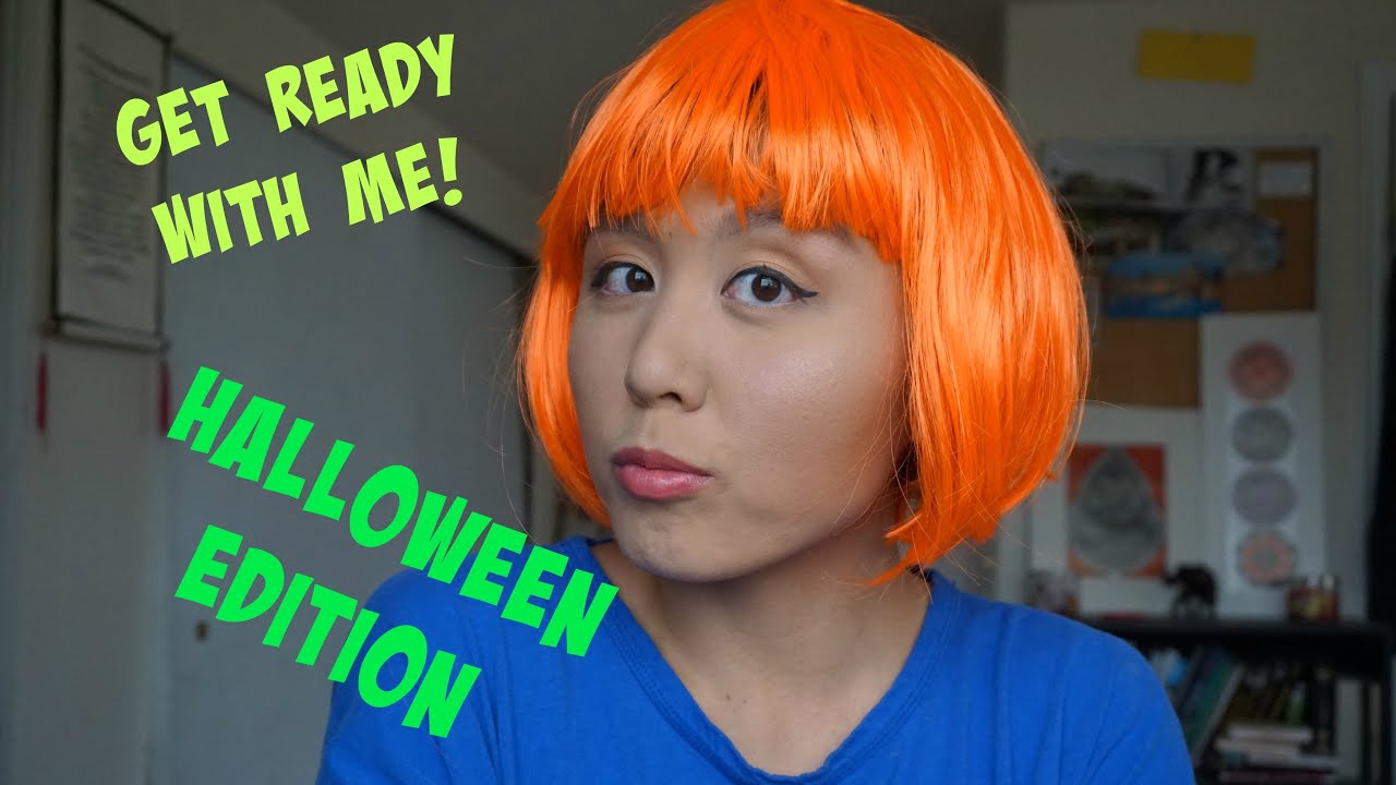 GRWM Halloween Edition! Leeloo Dallas Hair + Makeup - YouTube