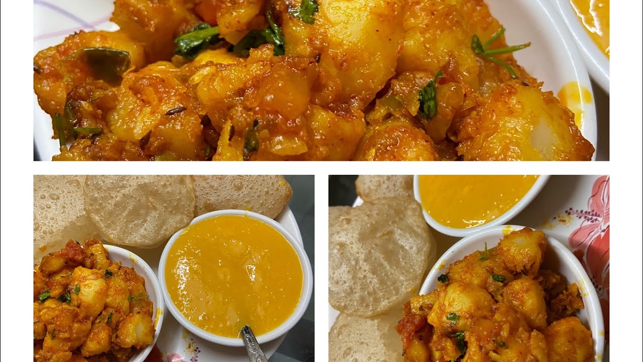 Aloo poori,quick alu-puri,jeera alu,dry alu masala and puri,full recipe ...
