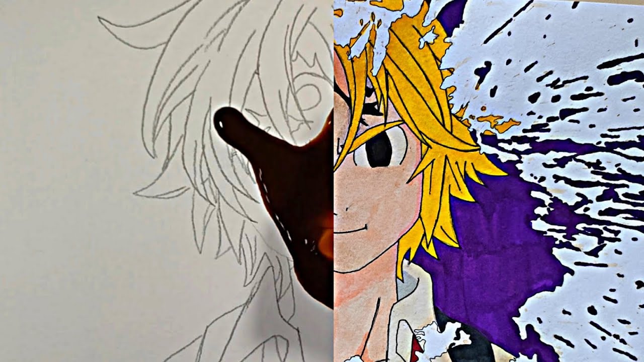 Meliodas ART drawing 🎨 | The Seven Deadly Sins - YouTube