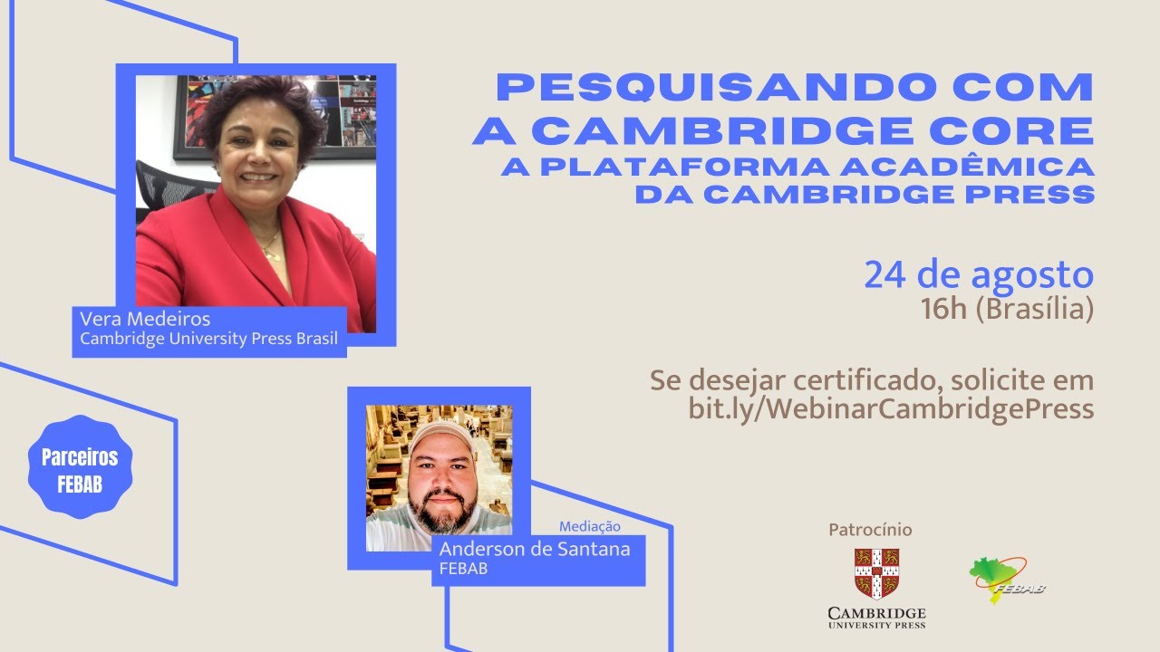 Pesquisando com a Cambridge Core: a plataforma acadêmica da Cambridge ...