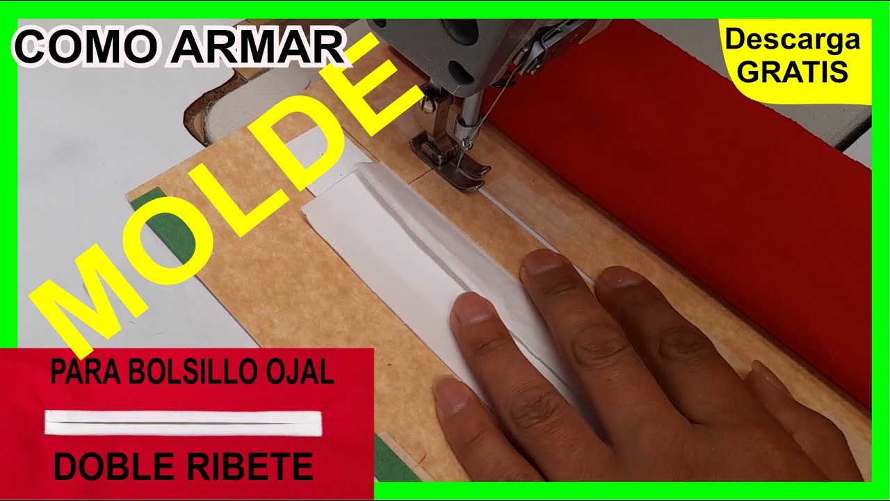 📍BOLSILLO OJAL DOBLE VIVO - doble ribete‼ (como armar el molde ...
