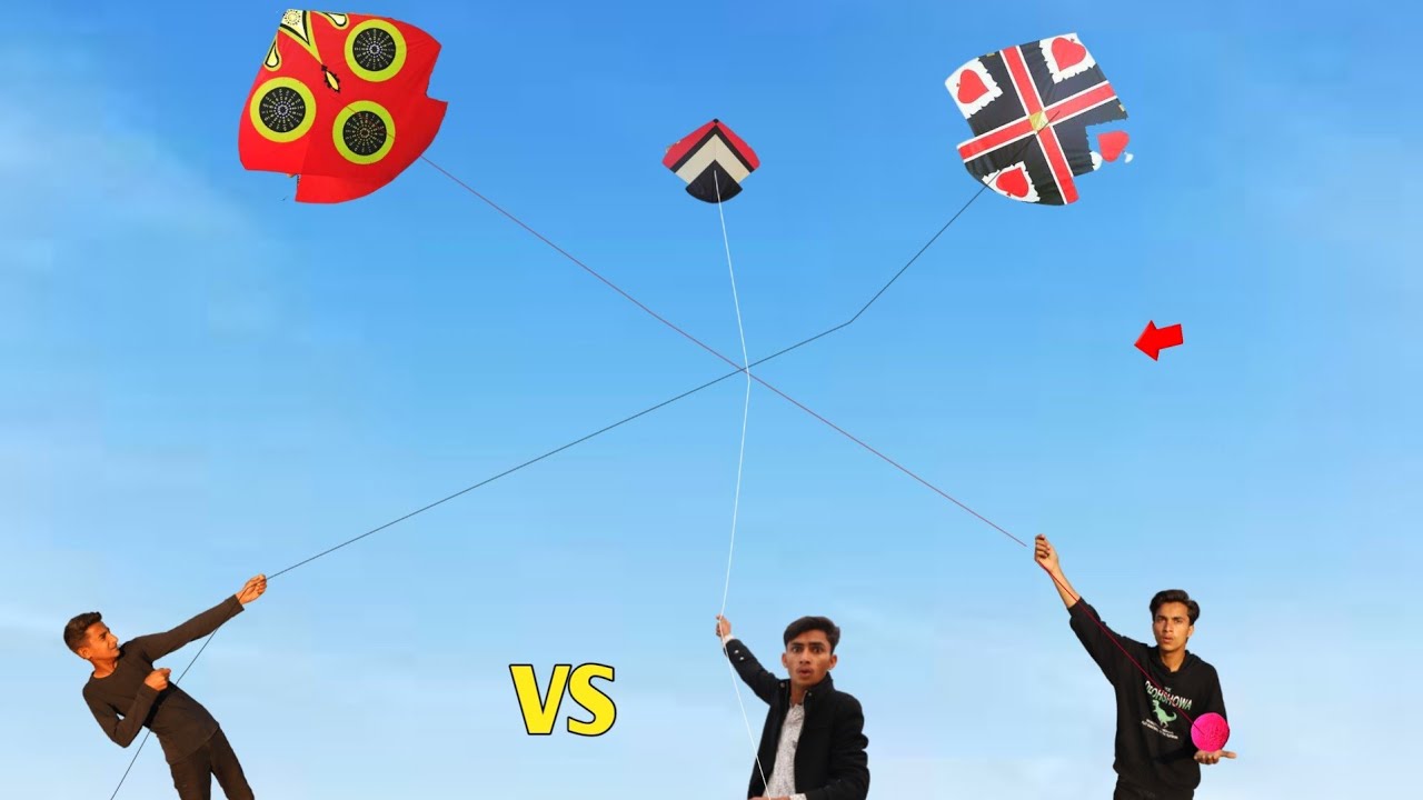 Kite Flying And Caught Cutting With Rain Day - YouTube