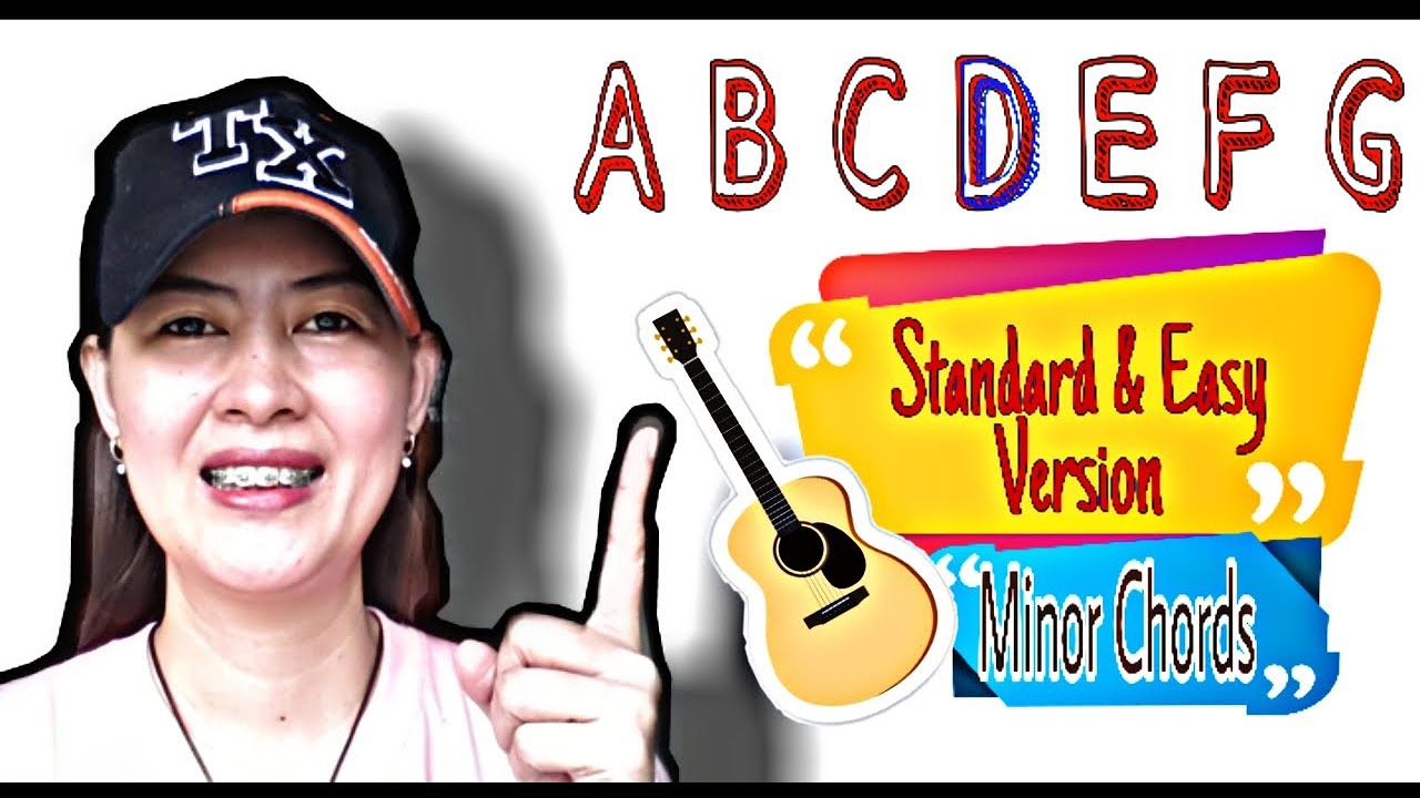 MINOR CHORDS GUITAR LESSON: STANDARD AND EASY VERSION FOR BEGINNERS ...