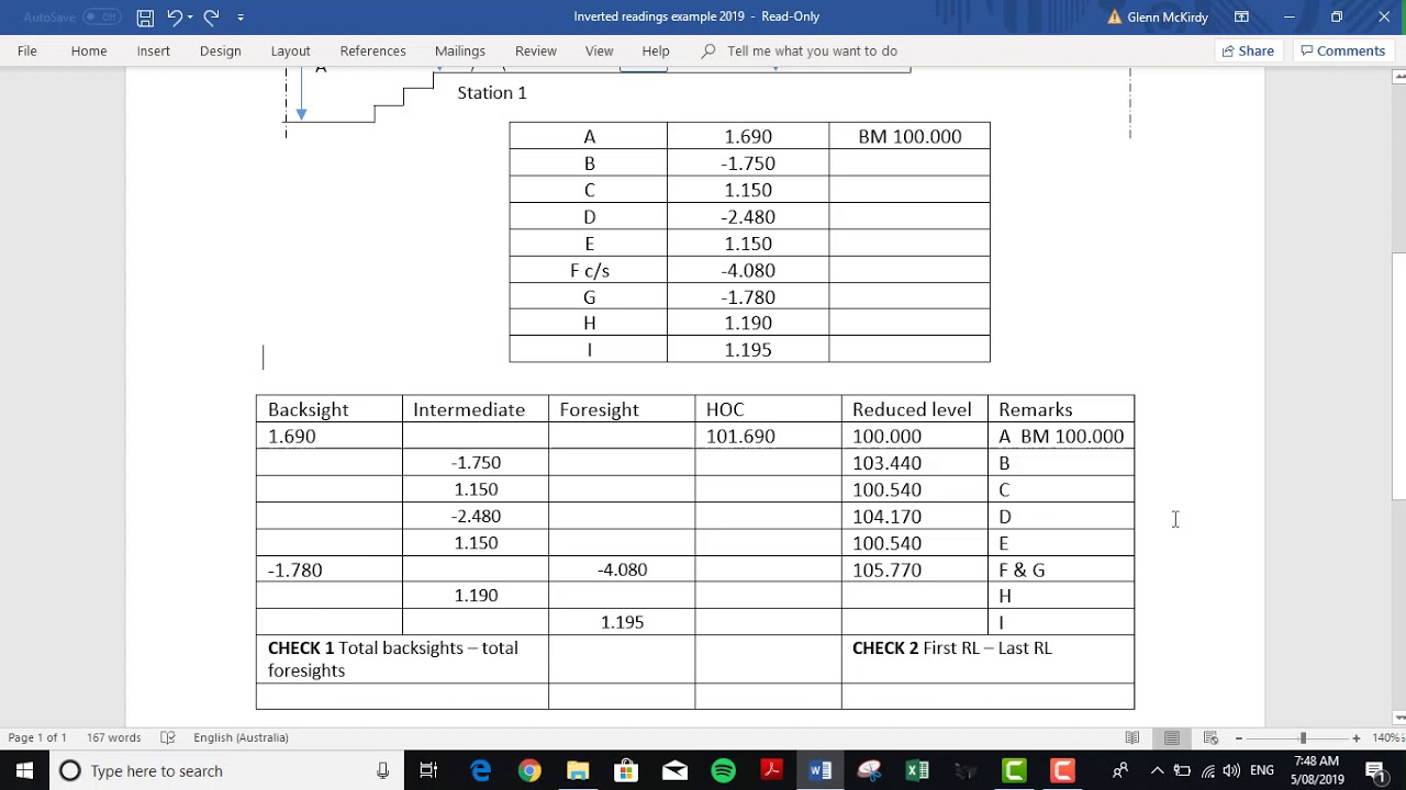 Inverted Height of Collimation booking sheet 2020. - YouTube