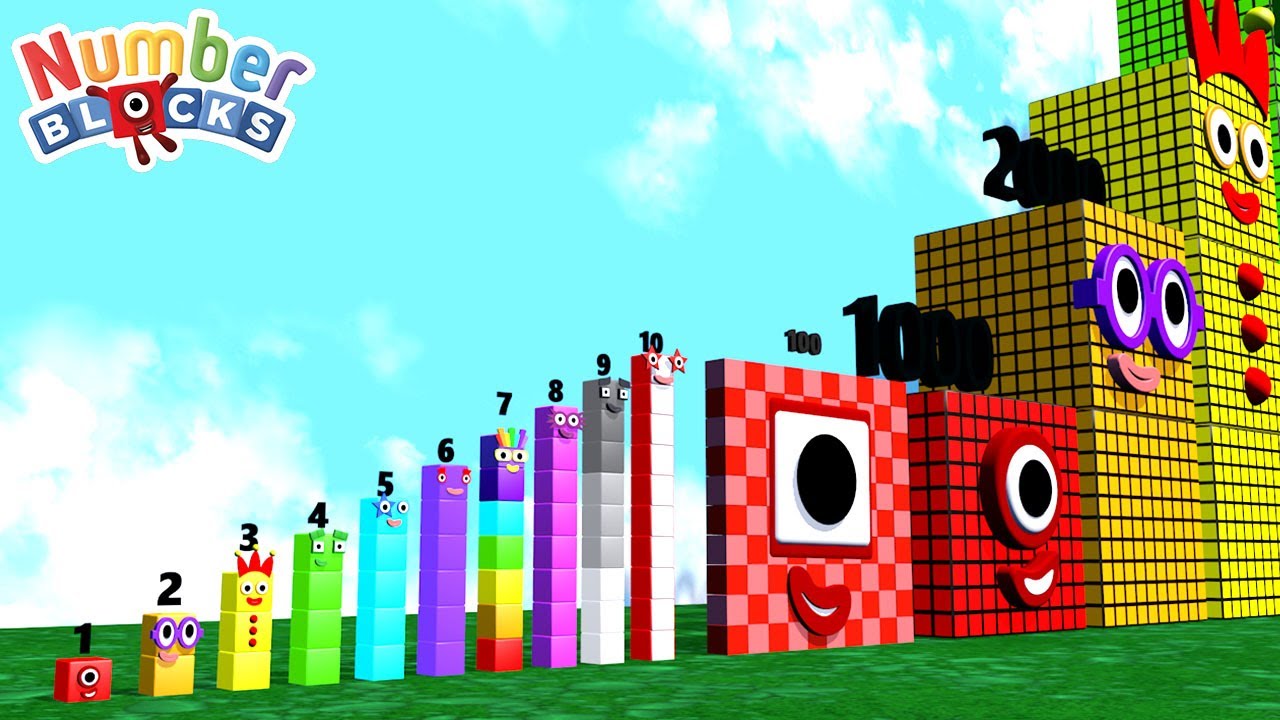 Numberblocks Comparison 1 to 10 100 1000 10000 SMALL to BIGGEST Number ...