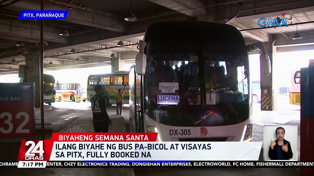 Ilang biyahe ng bus pa-Bicol at Visayas sa PITX, fully booked na | 24 Oras - YouTube
