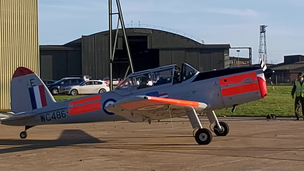 BBMF chipmunk engine run. - YouTube