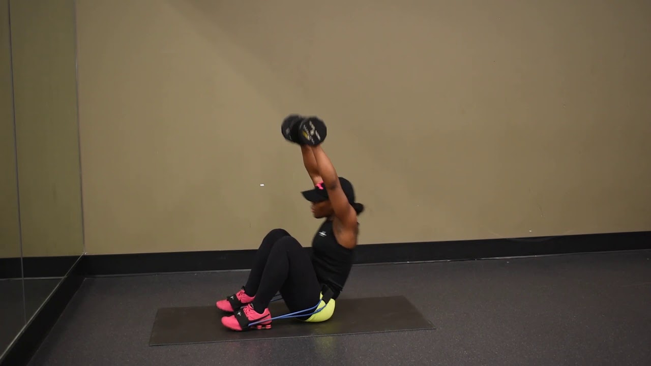 Sit up with dumbbells - YouTube