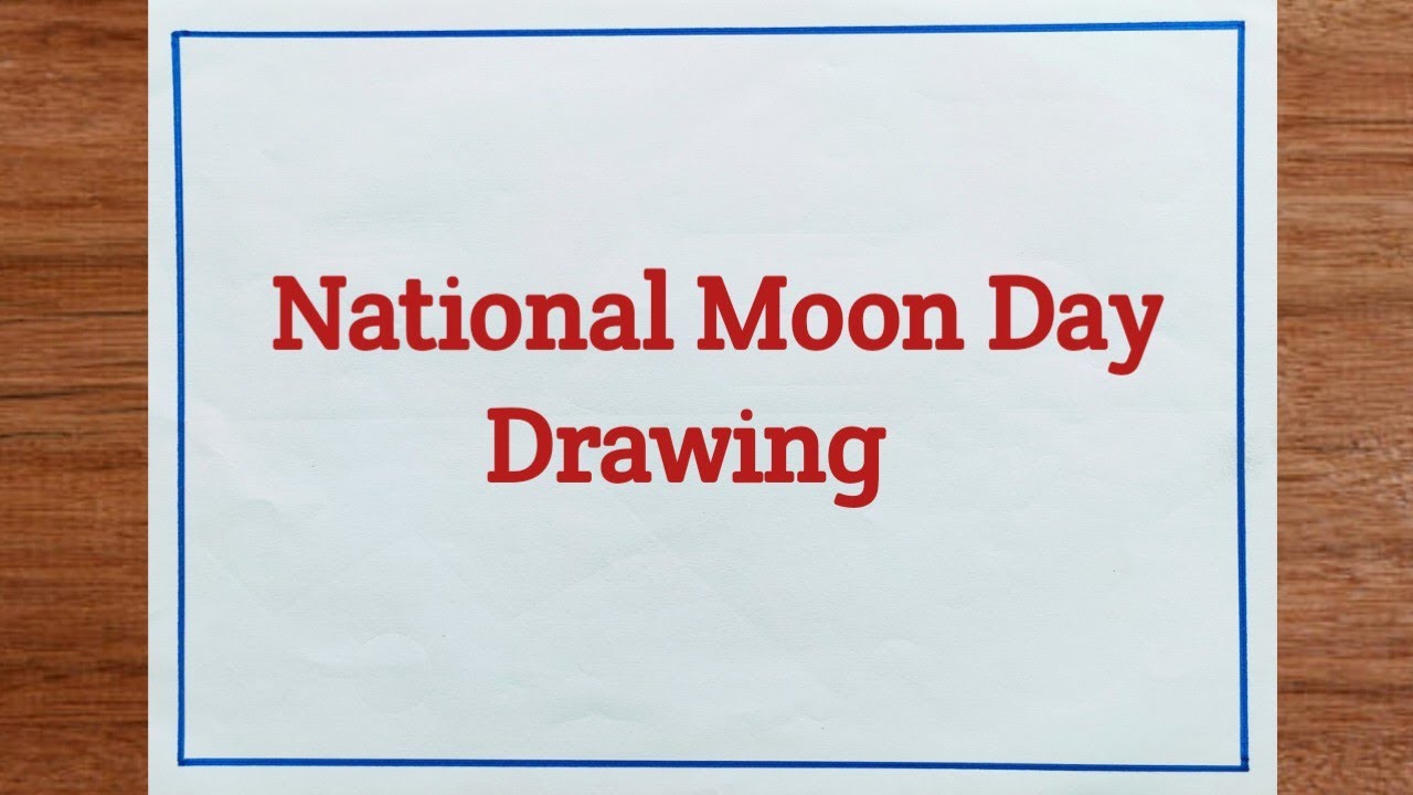 National Moon Day Drawing / Chandra Dinam Poster Drawing Easy Steps ...