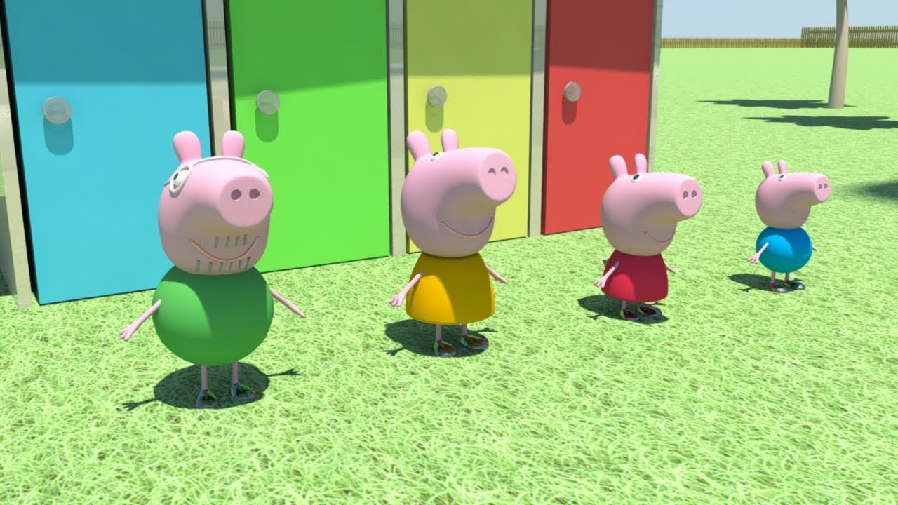 Peppa Pig Is Swimming in the Pool Animation 3D - YouTube