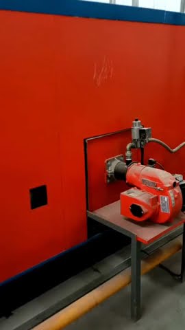 Natural gas brazing furnace of aluminum radiator core - YouTube