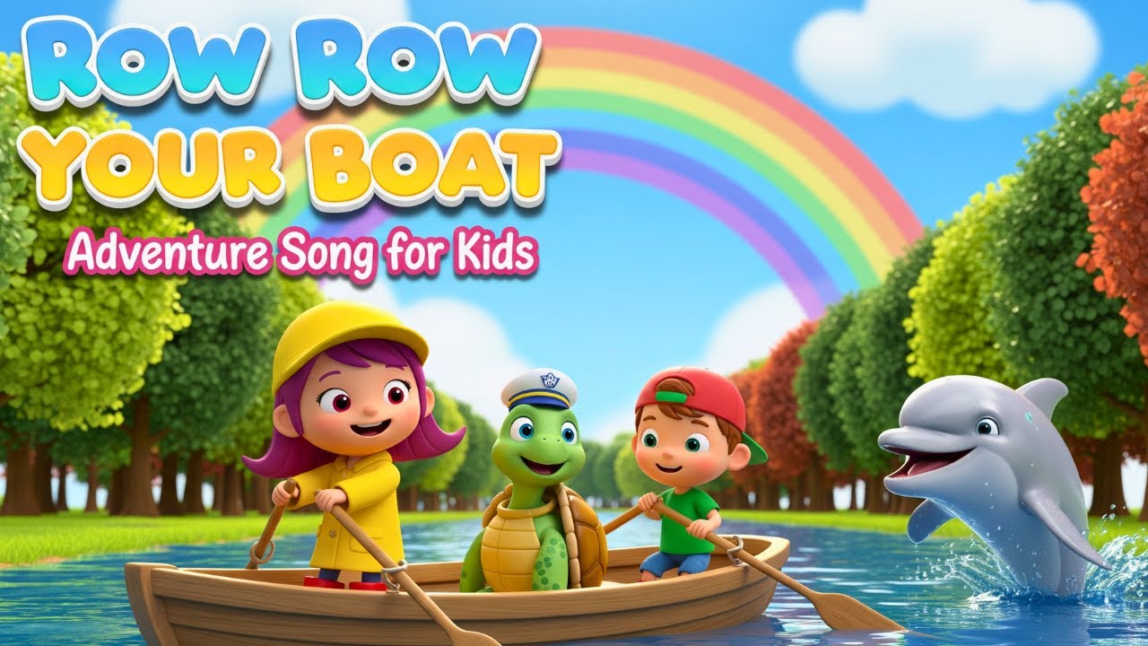Row Row Row Your Boat – Fun Adventure Song for Kids | Nursery Rhyme ...