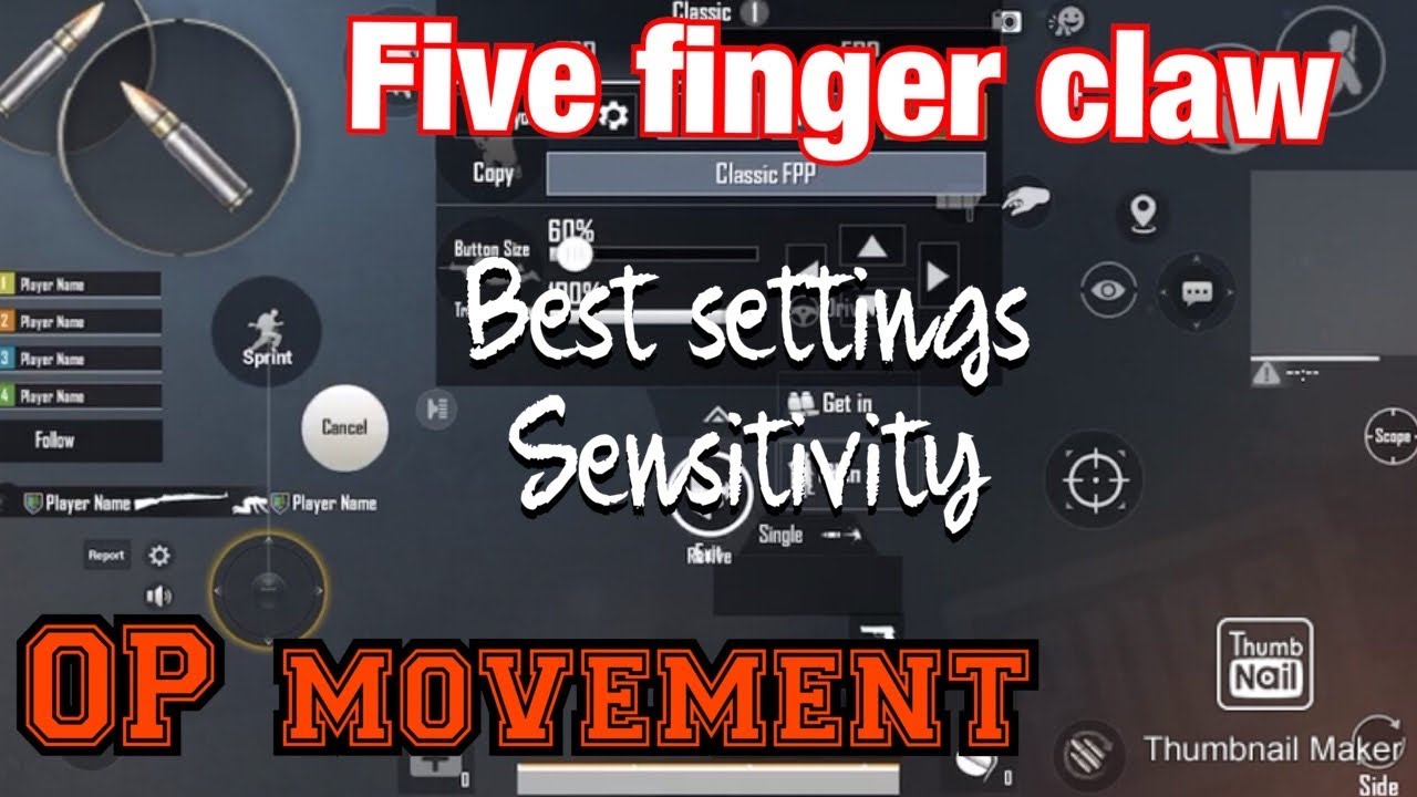 Best and easy 5 finger claw settings for op movement and good gameplay ...