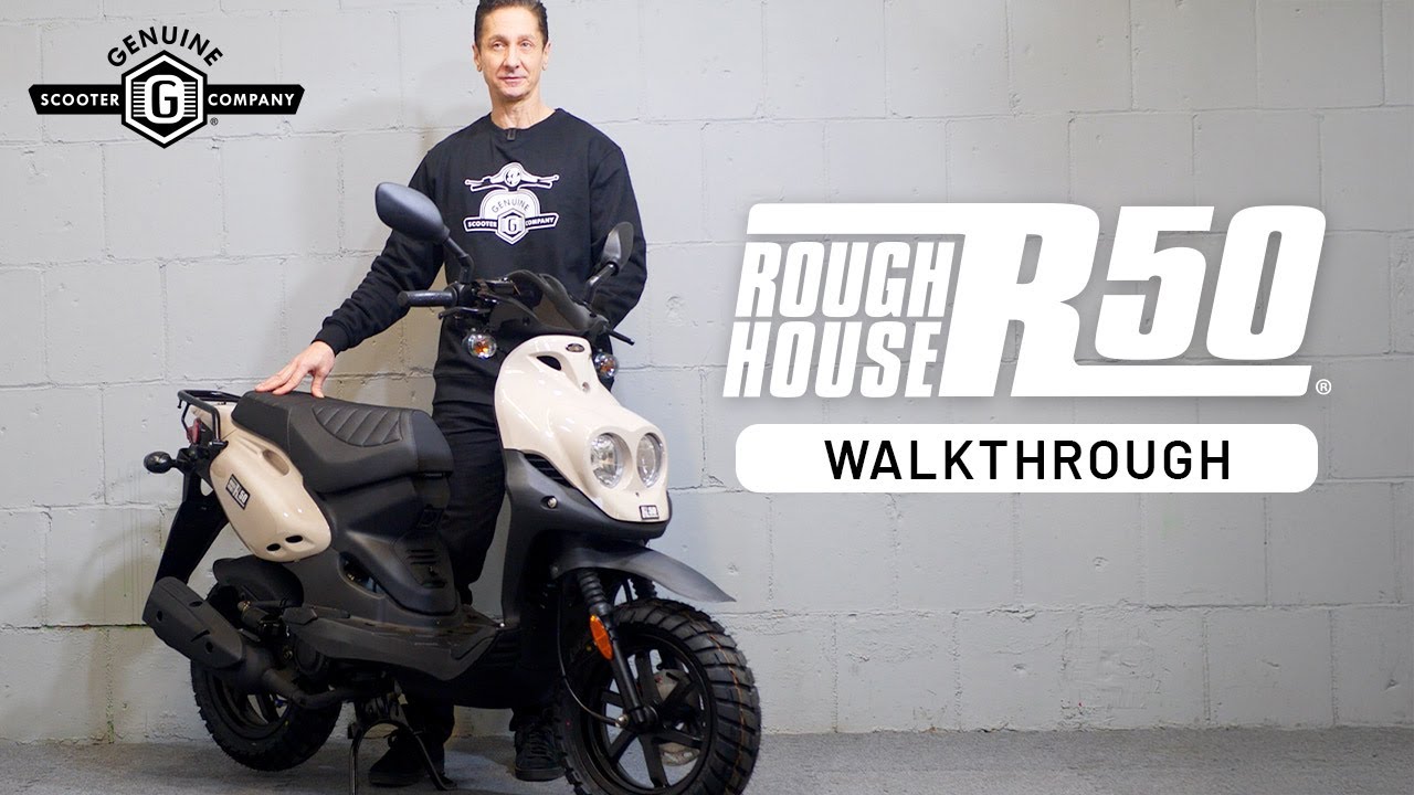 Genuine RoughHouse 50cc Scooter | Walkthrough & Features Overview - YouTube